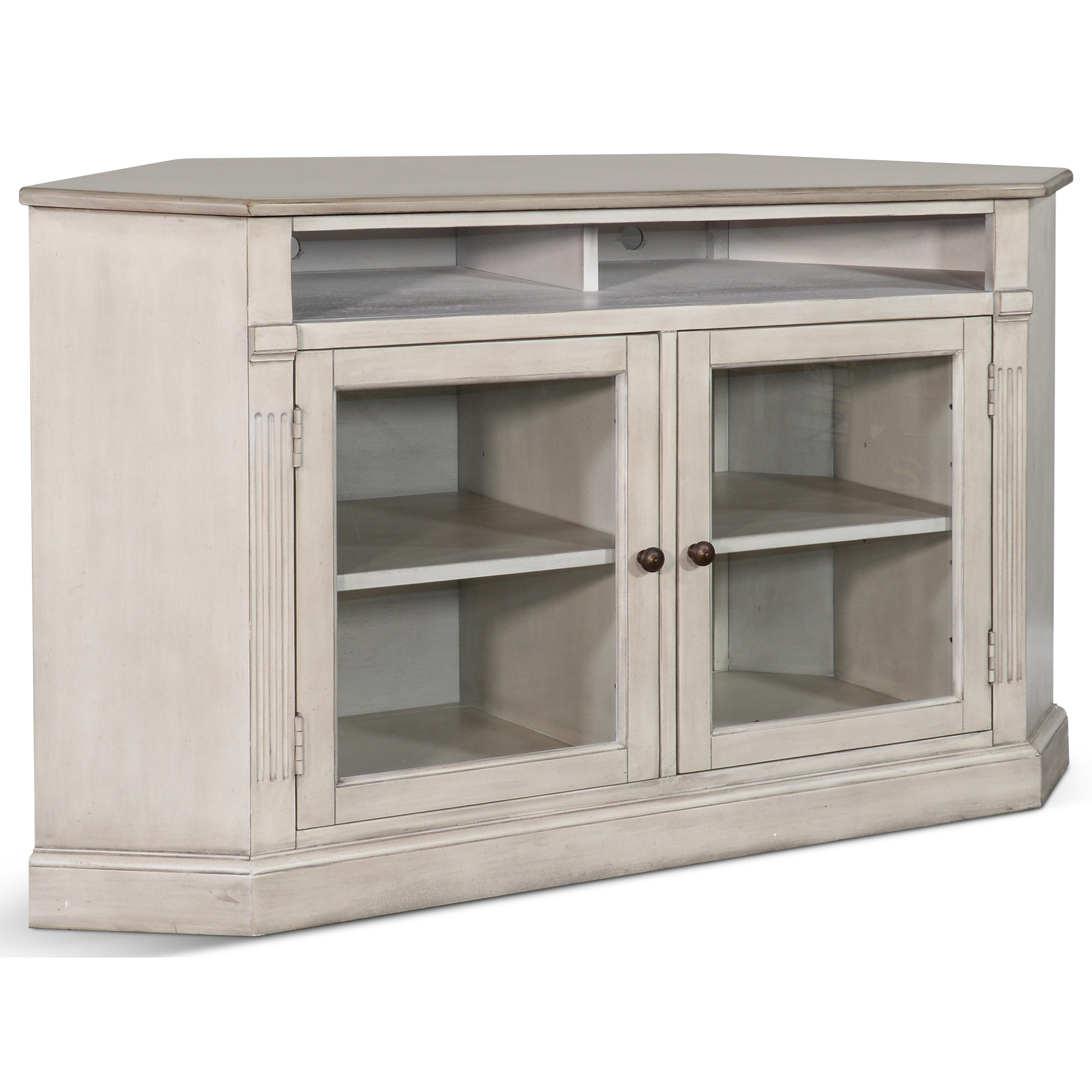 Glass corner tv unit store